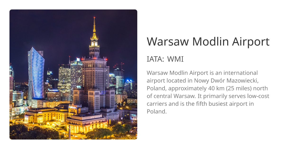 Warsaw Modlin Airport | Airport Registry